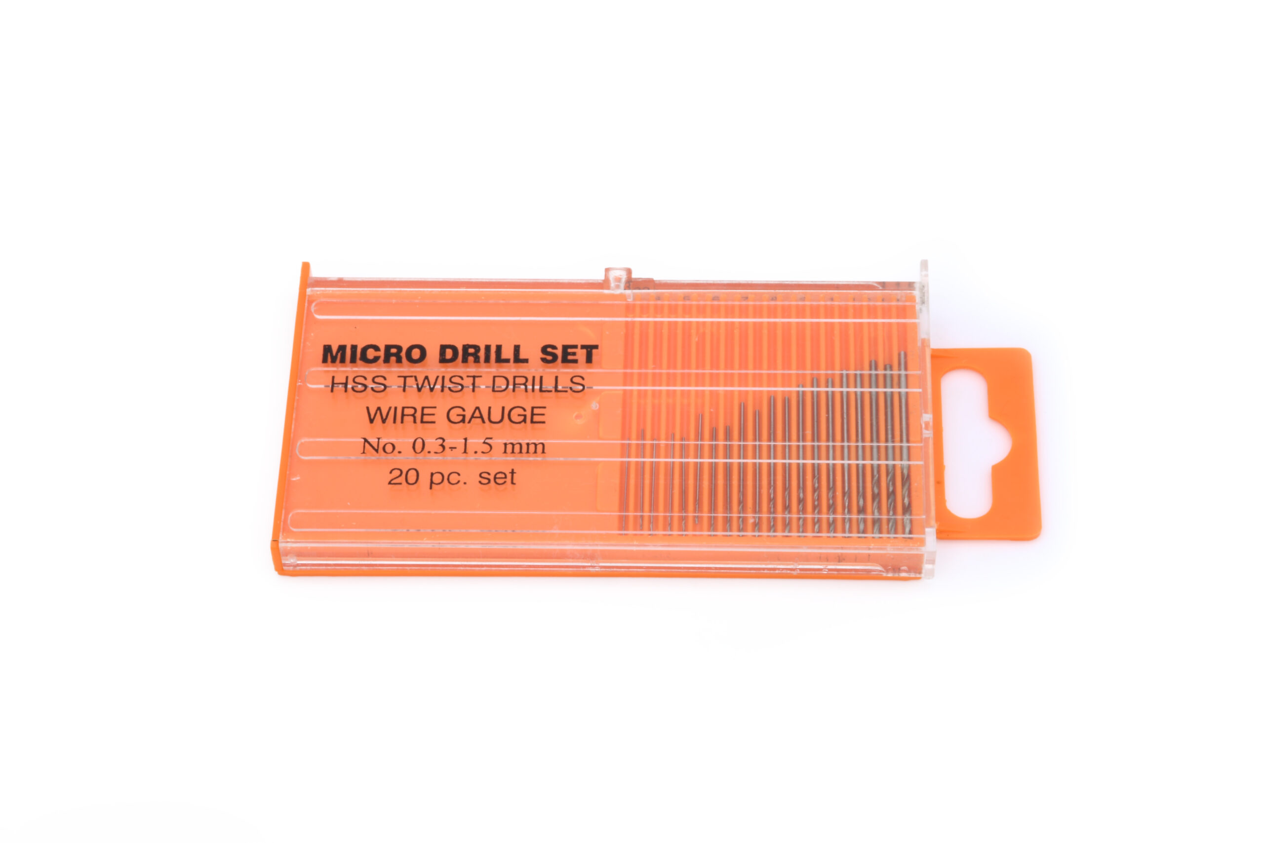 Planet Micro Drill Set - 20 HSS Twist Drills 0.3mm-1.5mm - Planet Plus Ltd